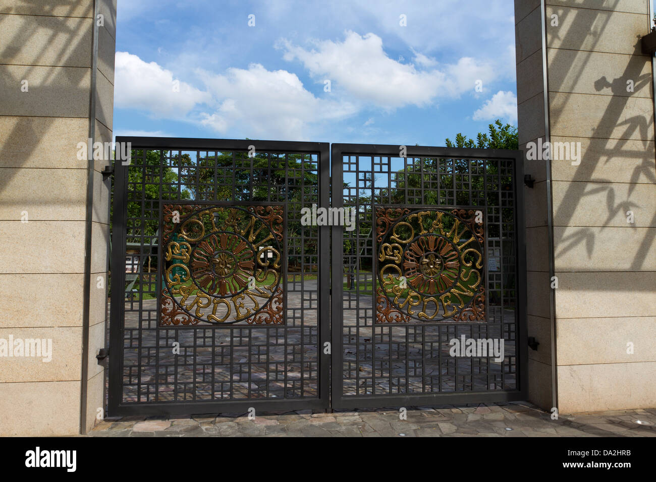Singapore Botanic/Botanical Gardens entrance gate, Singapore Stock ...