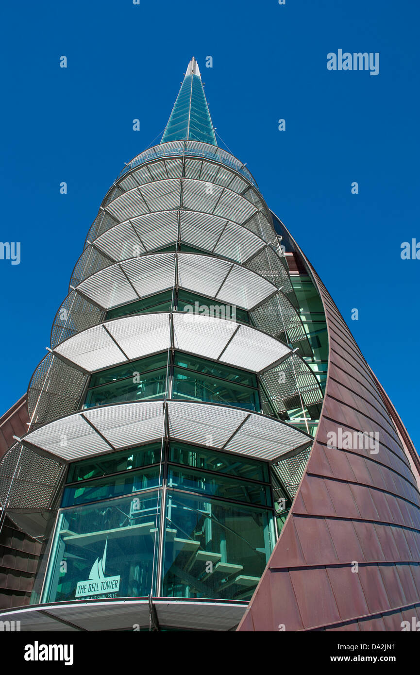 Iconic Bell Tower, a landmark on the banks of the Swan River, Perth ...