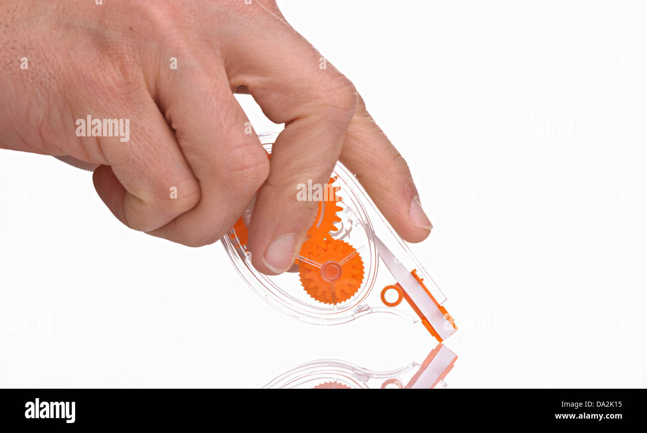 Hand holding spell, on white background Stock Photo - Alamy