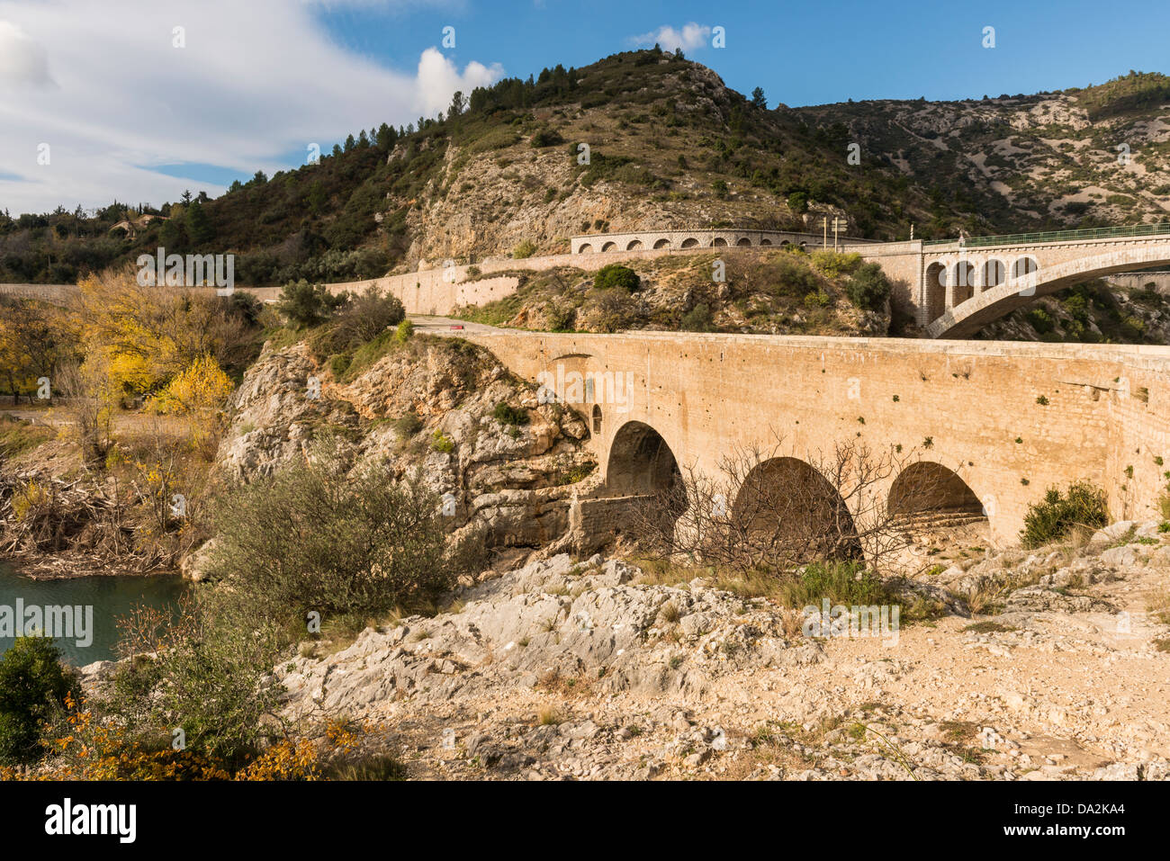 Pont du Diable on the Herault River, constructed in the 11th century ...