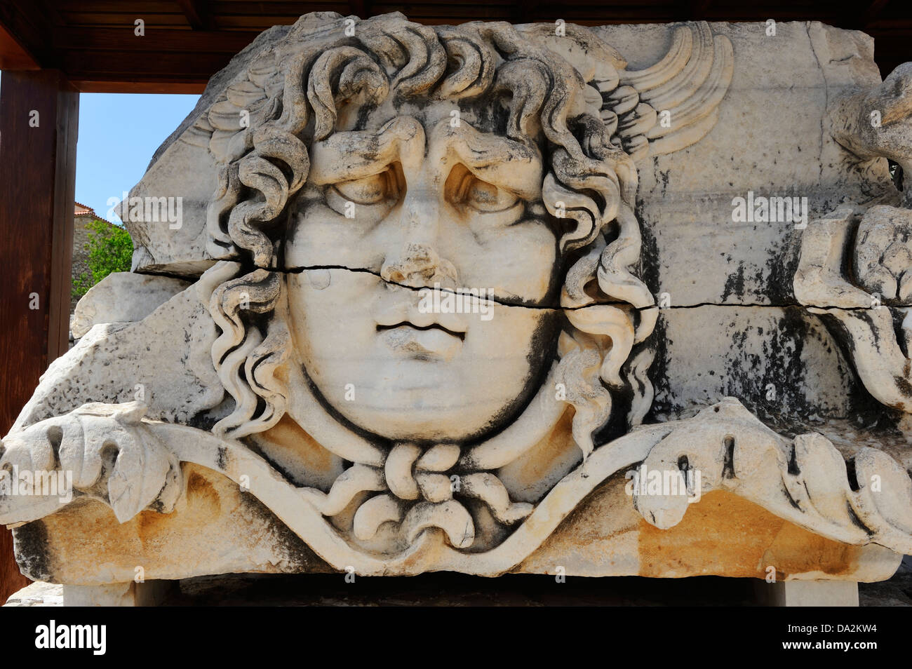 Carved head of Medusa - Temple of Apollo at Didyma (modern Didim ...