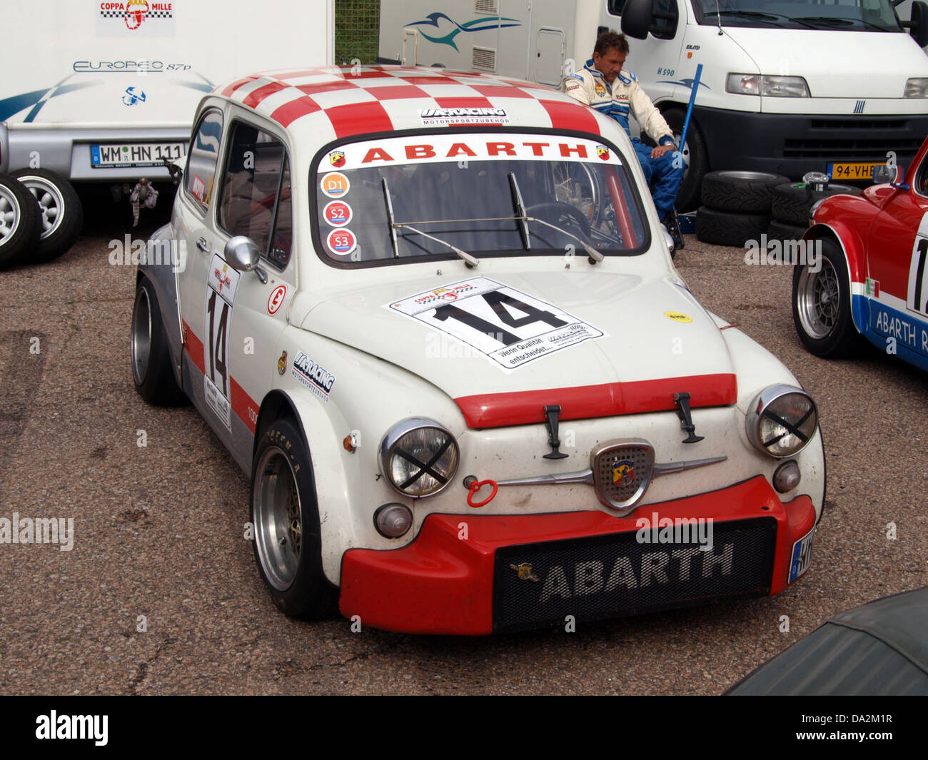 A classic Abarth Fiat featured at the Nationaal Oldtimer Festival held ...