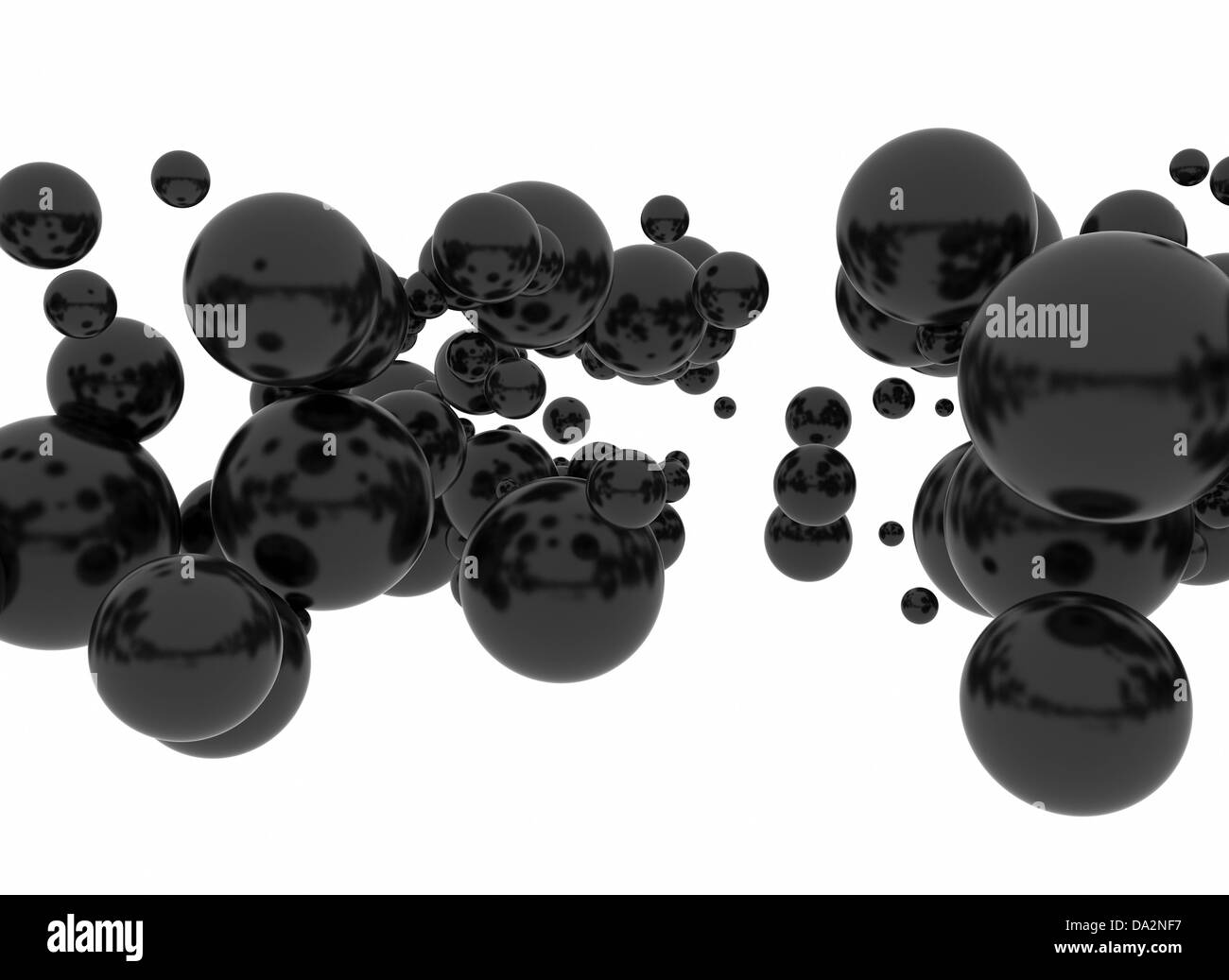 Abstract black spheres isolated on white Stock Photo - Alamy