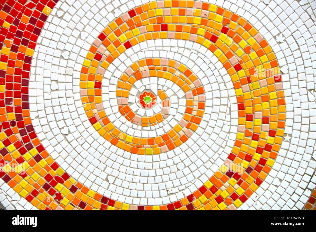 The spiral pattern of tiles Stock Photo - Alamy