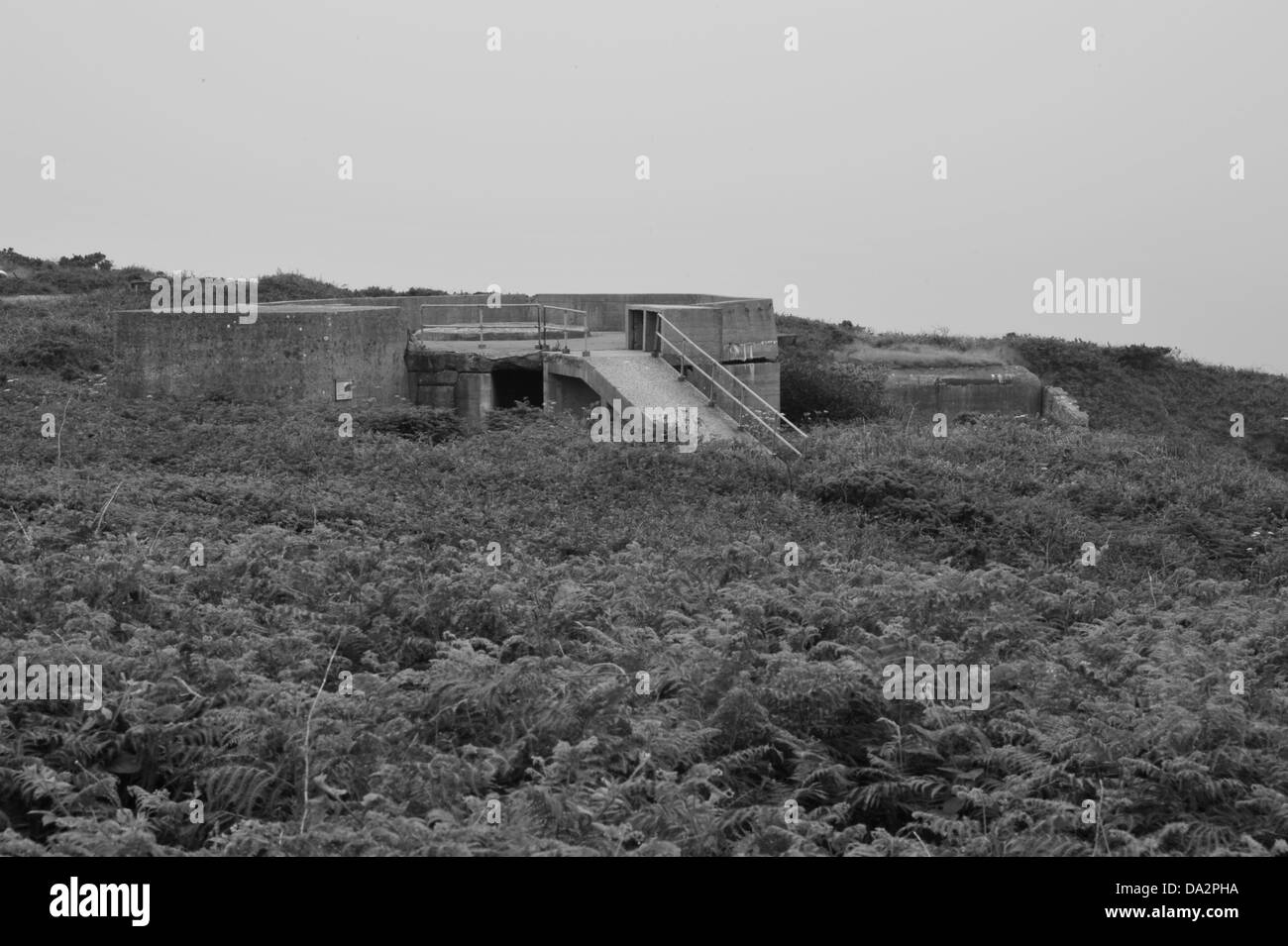 The world war two German bunker at Noirmont in Jersey, The Channel ...