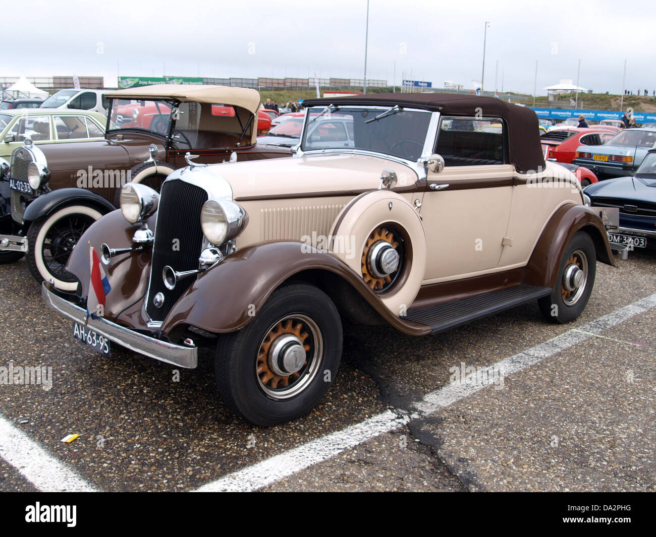 A 1933 Plymouth PD featured at the Nationaal Oldtimer Festival in ...