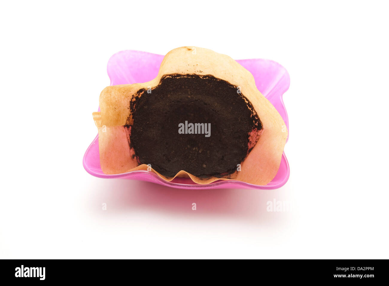 Coffee Filter in Glass Bowl on white background Stock Photo - Alamy