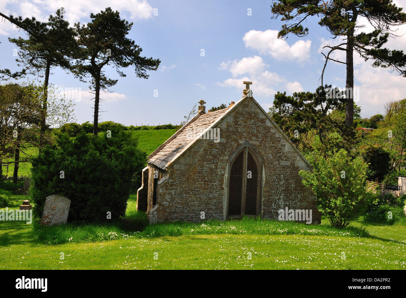 The old church at East Fleet on the Dorset coast UK Stock Photo - Alamy