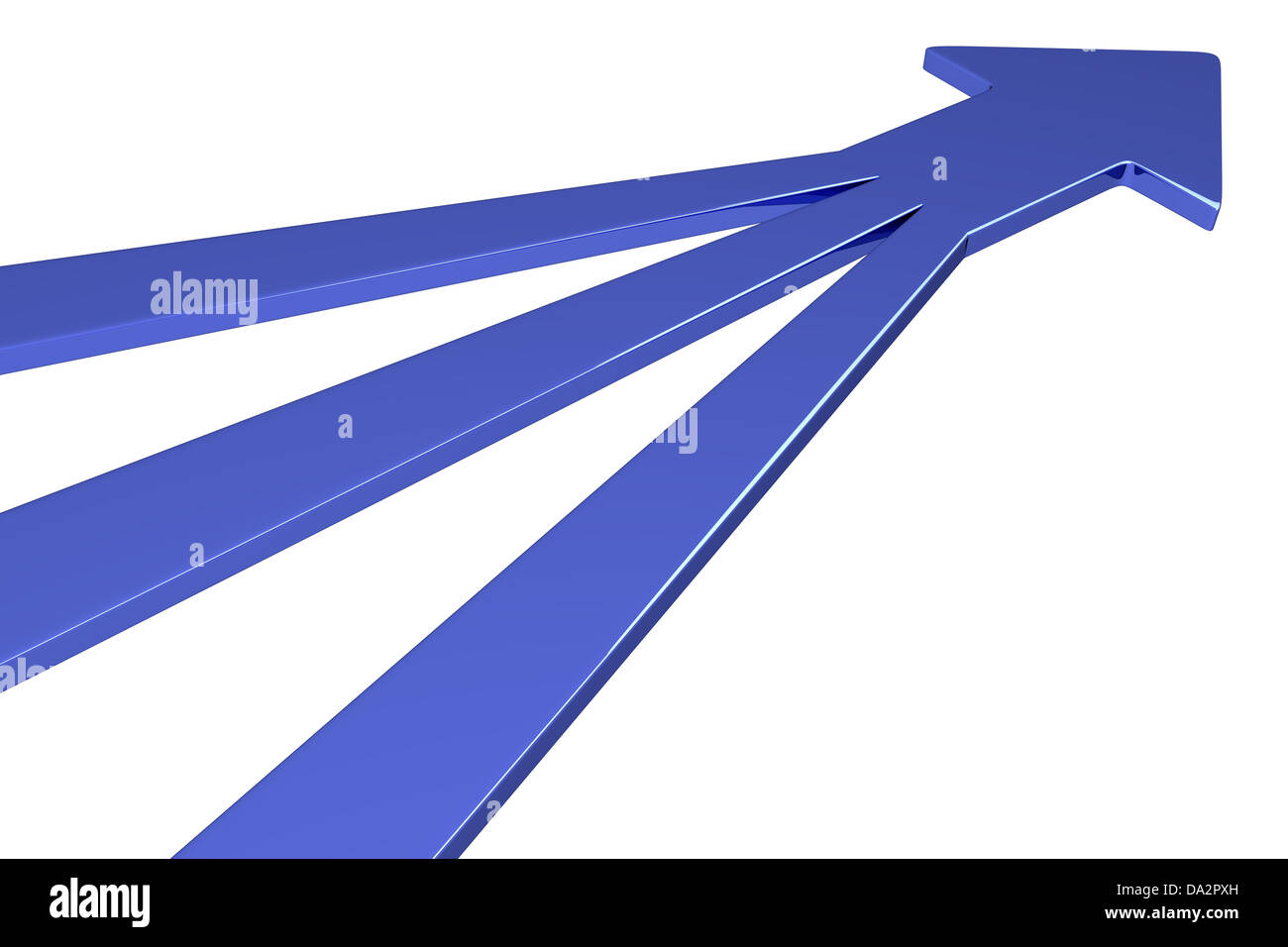 3D Arrows - 3 in 1 - Blue (white background Stock Photo - Alamy