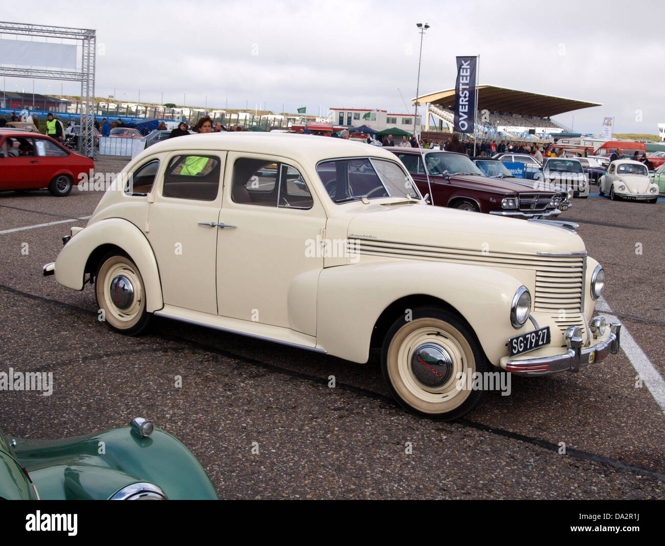 A 1950 Opel Kapitan at the Nationaal Oldtimer Festival in Zandvoort ...