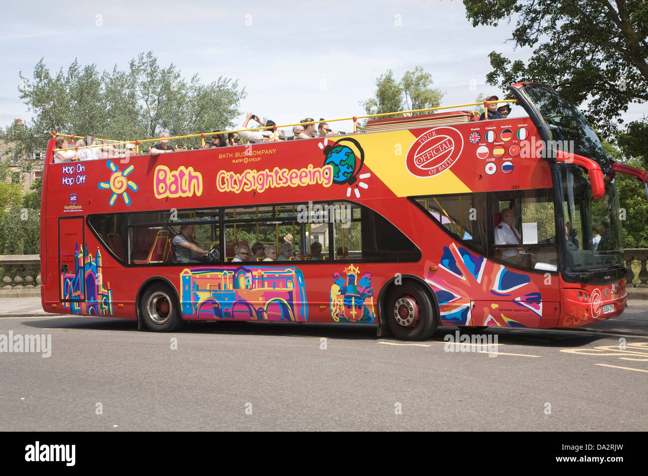 Red open top double decker bus High Resolution Stock Photography and Images - Alamy
