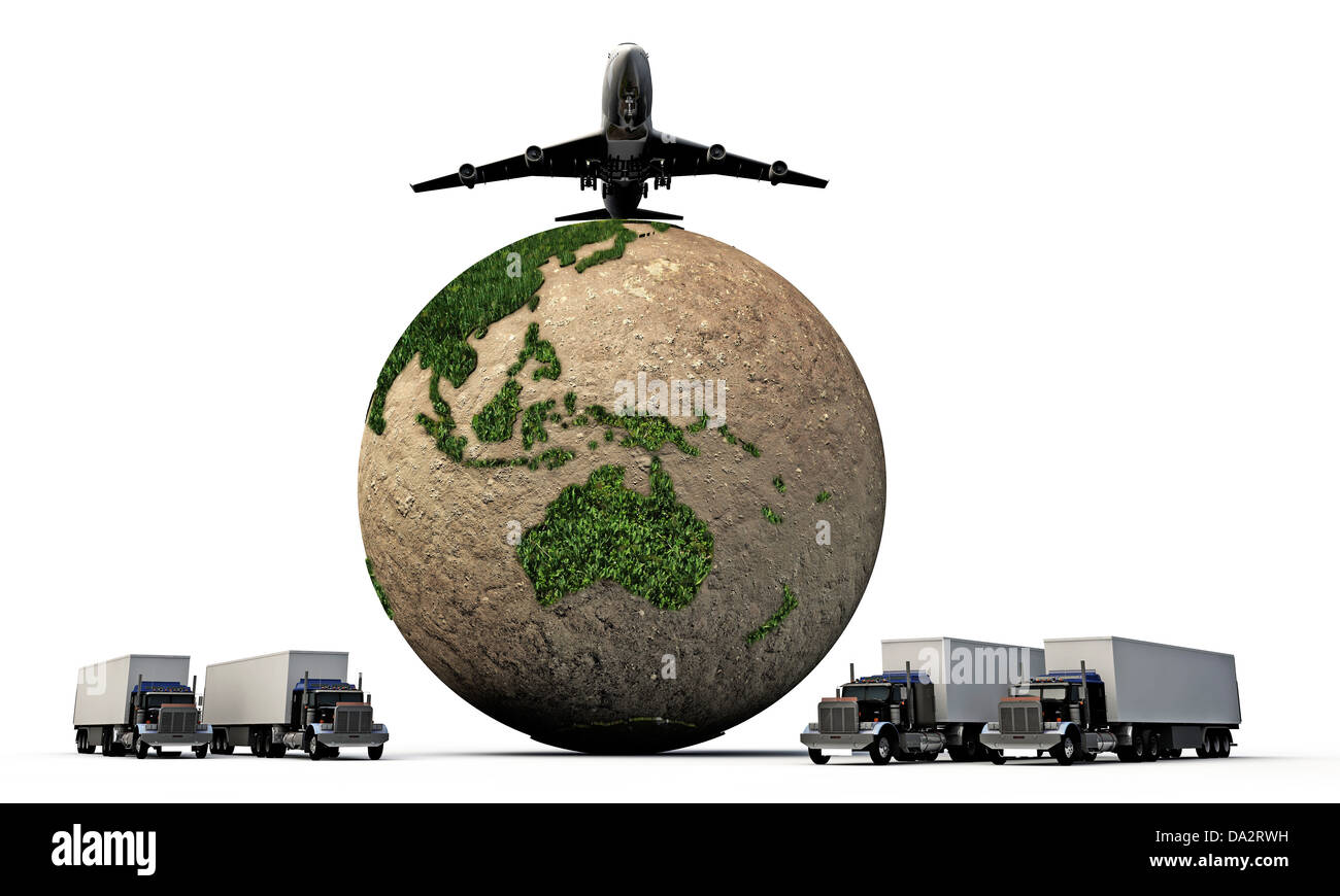 shipping transportation isolated on white background Stock Photo - Alamy