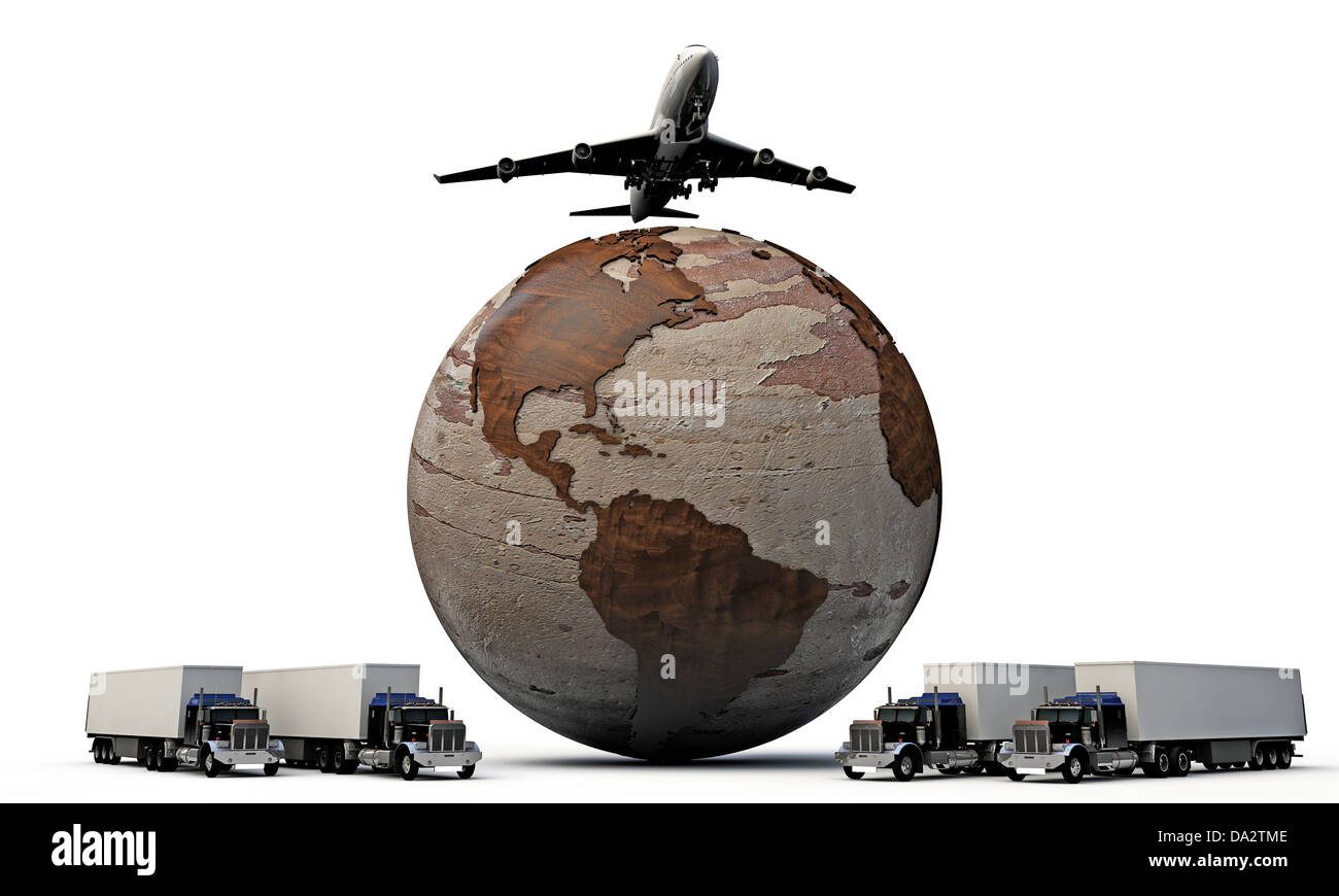 shipping transportation isolated on white background Stock Photo - Alamy