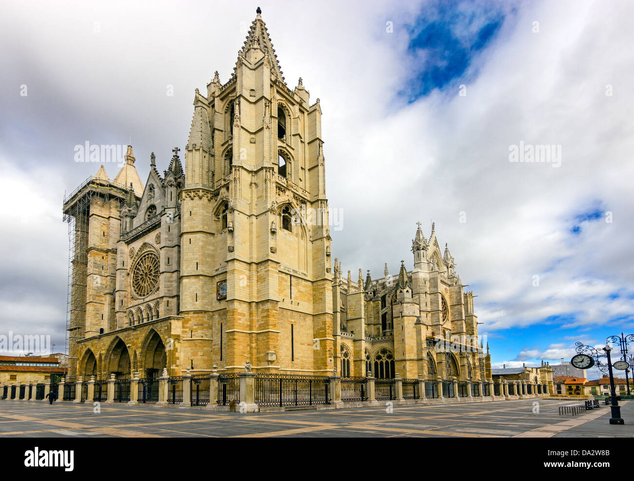 Gothic cathedral of Leon, Castilla Leon, Spain Stock Photo - Alamy