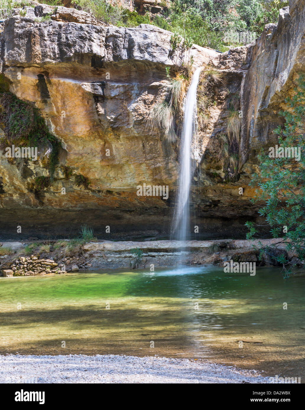 Los Charcos Waterfall near Ontinyent Valencia Province Spain Stock ...