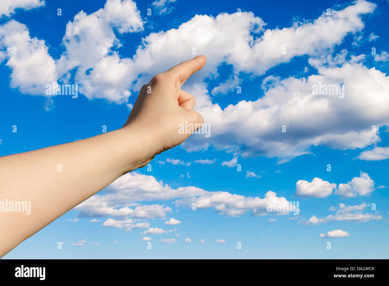 Person Pointing To The Sky