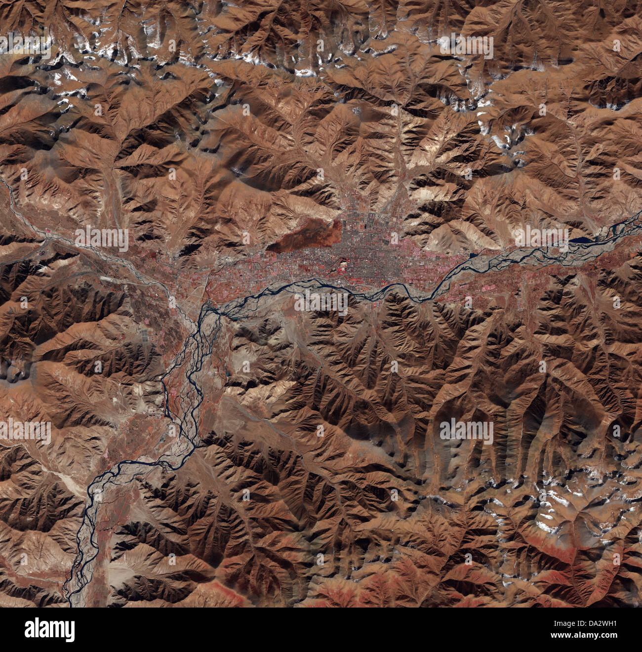 Satellite image of tibet hi-res stock photography and images - Alamy