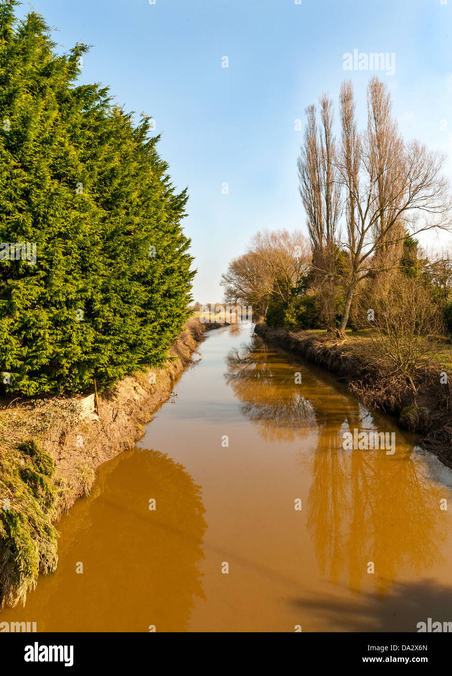 North Drain Somerset England Stock Photo - Alamy