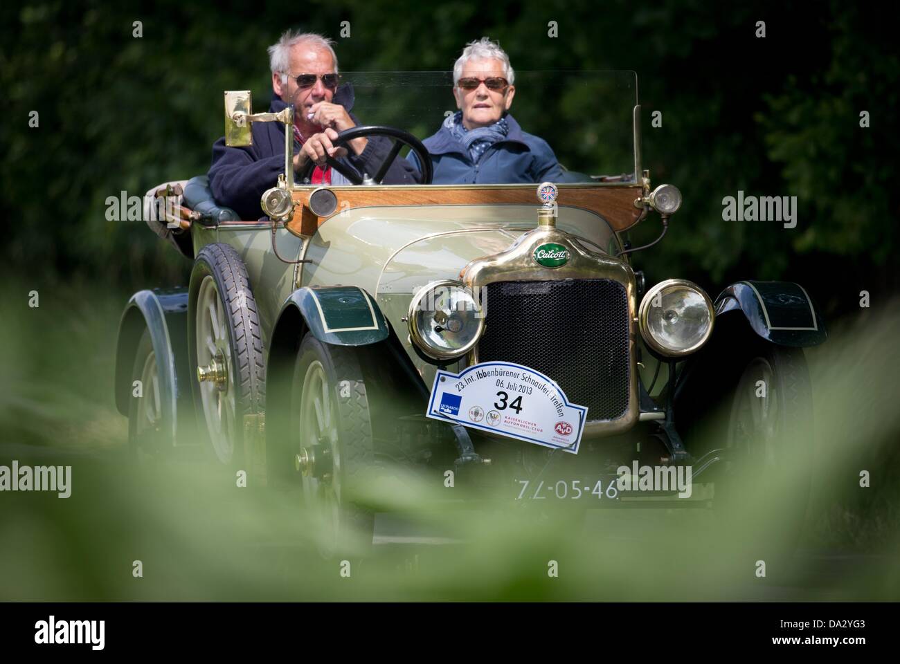 A classic Calcott Cabriolet made in 1914 is driven during a Schnauferl ...