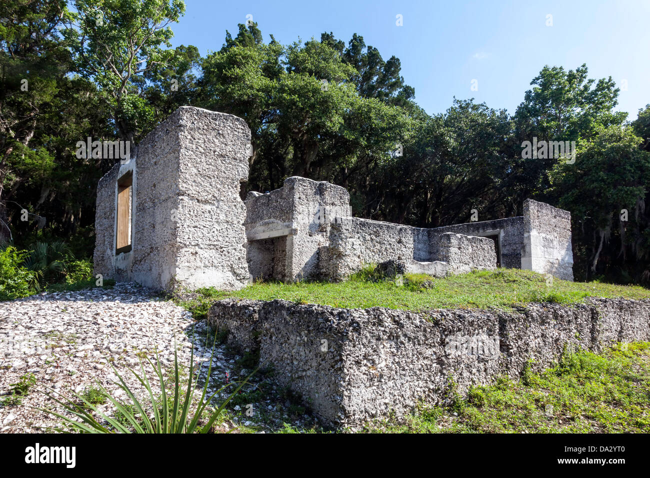 Thompson Tabby house ruins constructed of tabby concrete around 1831 is ...