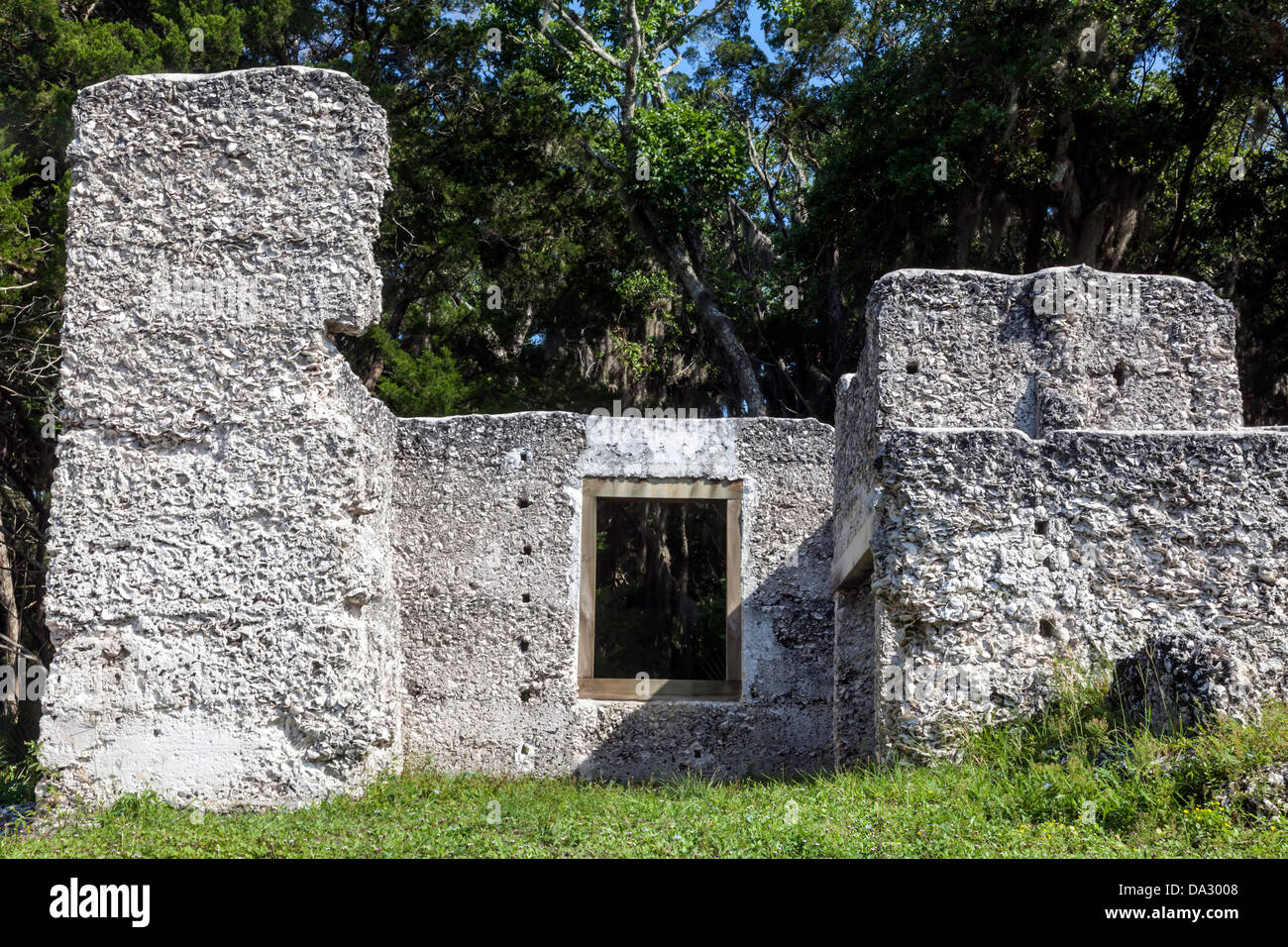 Thompson Tabby house ruins constructed of tabby concrete around 1831 is along the road leading ...