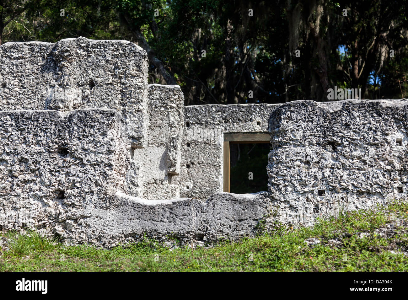 Thompson Tabby house ruins constructed of tabby concrete around 1831 is ...
