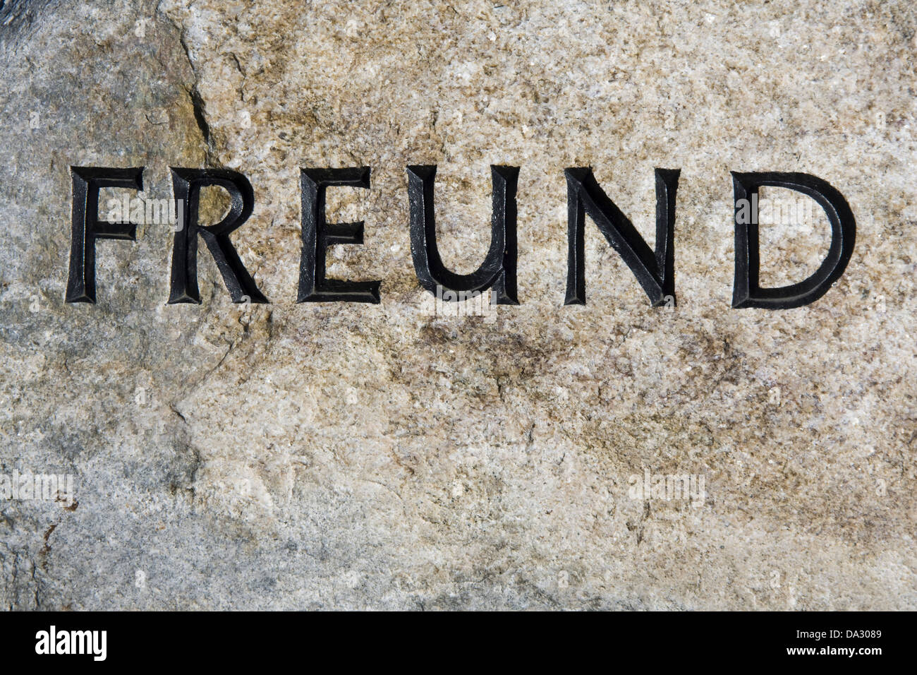 grave inscription friend on a german cemetery Stock Photo - Alamy