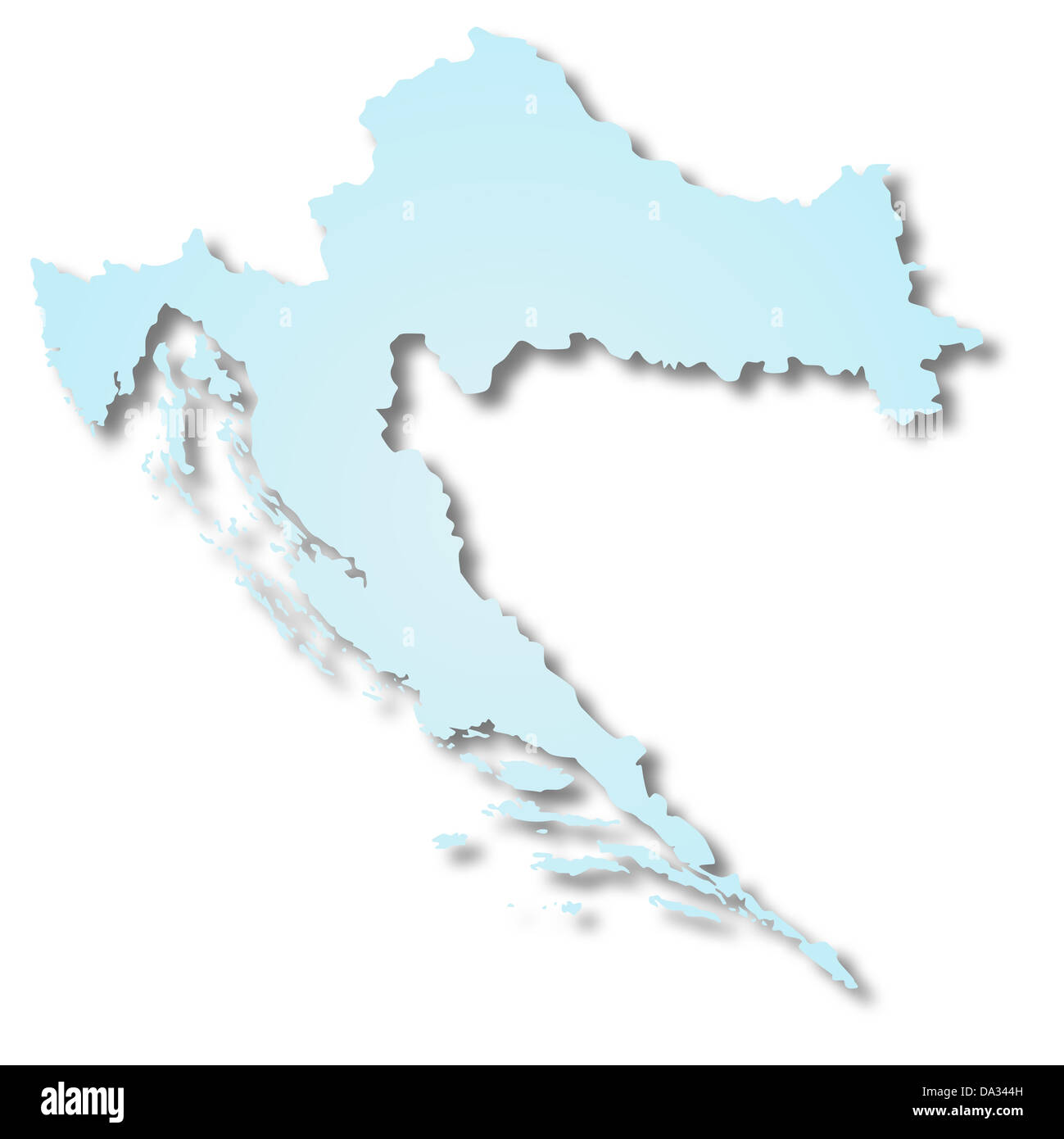 Map of Croatia Stock Photo - Alamy