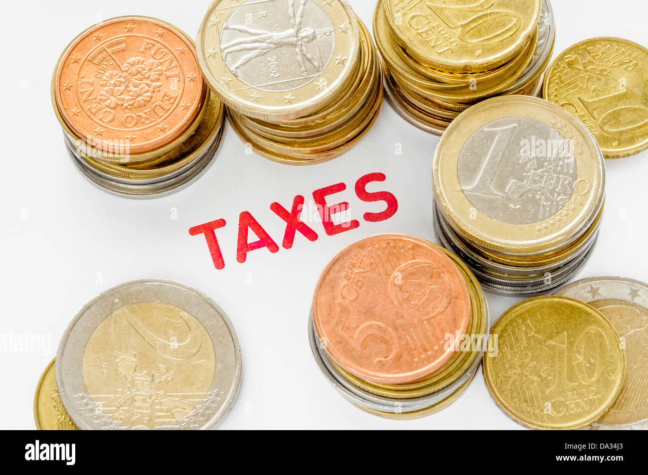 Taxes euro hi-res stock photography and images - Alamy