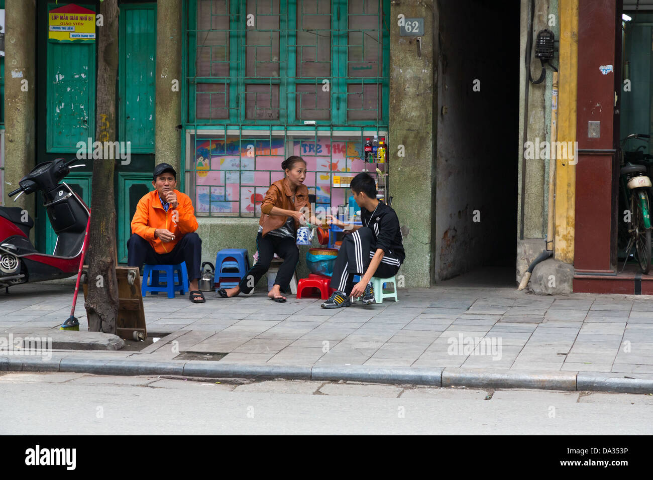 Typical Everyday Life in the Streets of Hanoi, Vietnam Stock Photo - Alamy