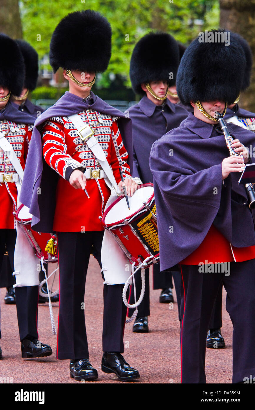Massed bands at the trooping the colour ceremony hi-res stock ...