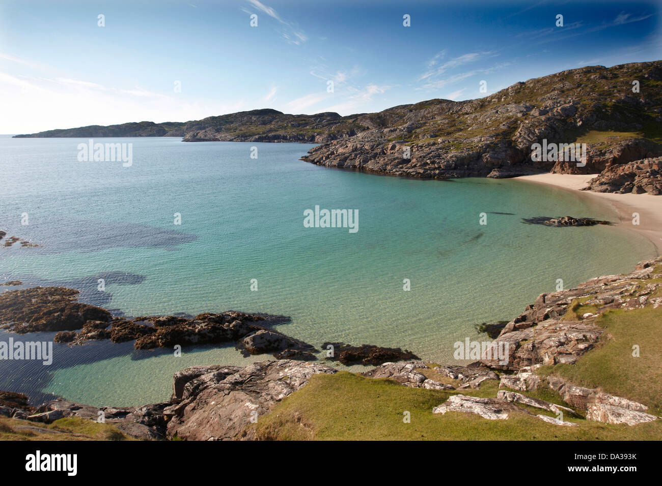 Beach and coastal scenery at Achmelvich, Assynt, Wester Ross ...