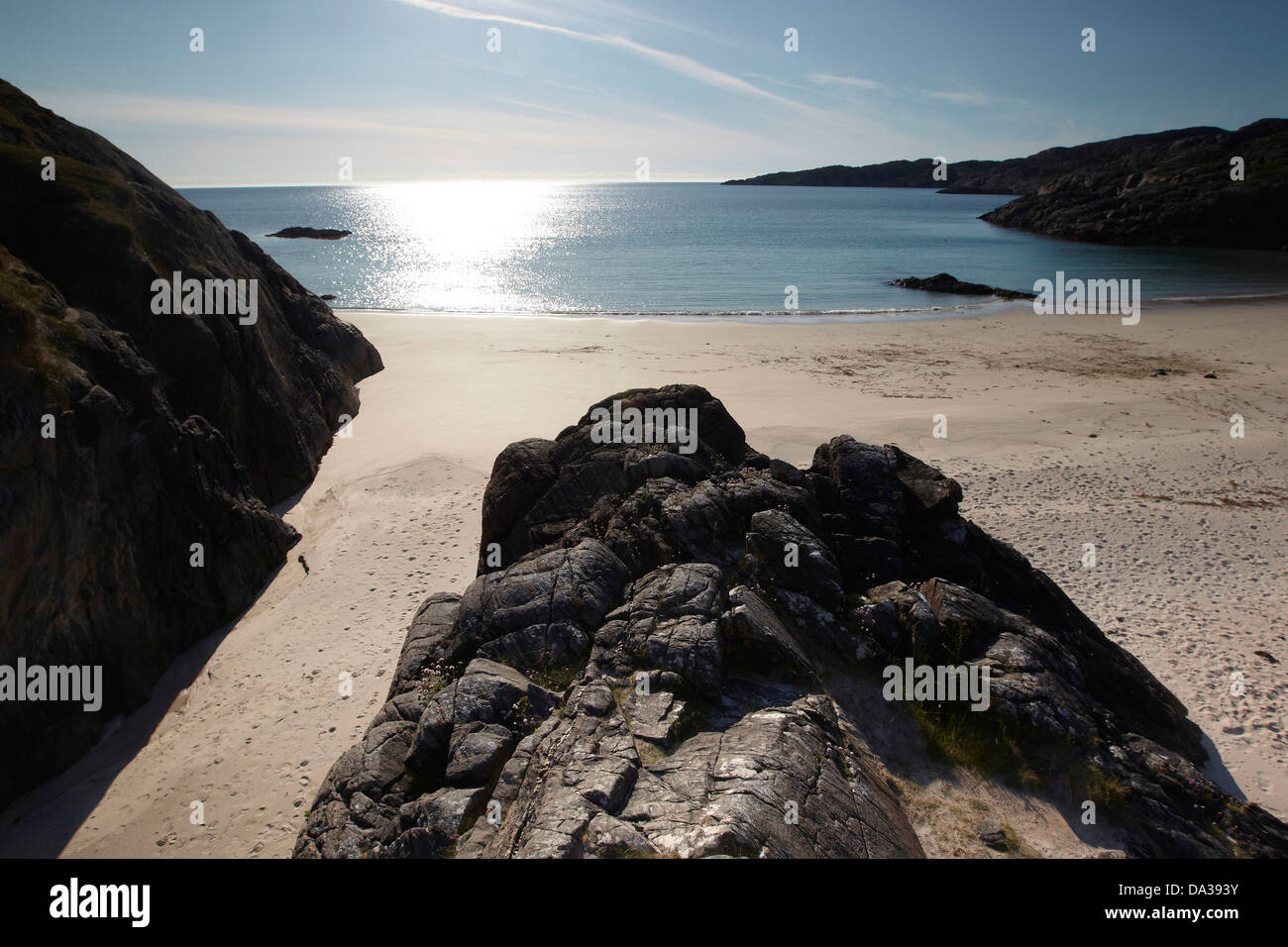 Beach and coastal scenery at Achmelvich, Assynt, Wester Ross ...
