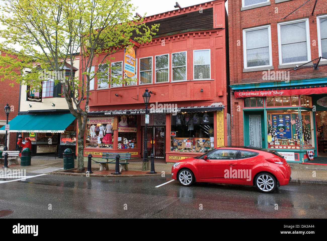 Storefronts in Bar Harbor, Maine Stock Photo - Alamy