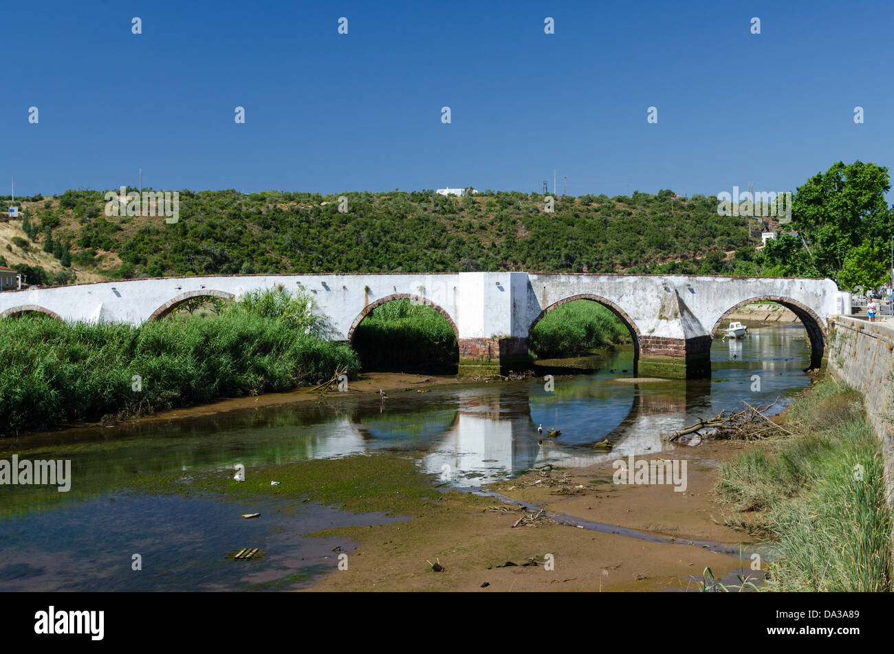 Ponte Romana crossing the Arade River in the historic Portuguese town ...