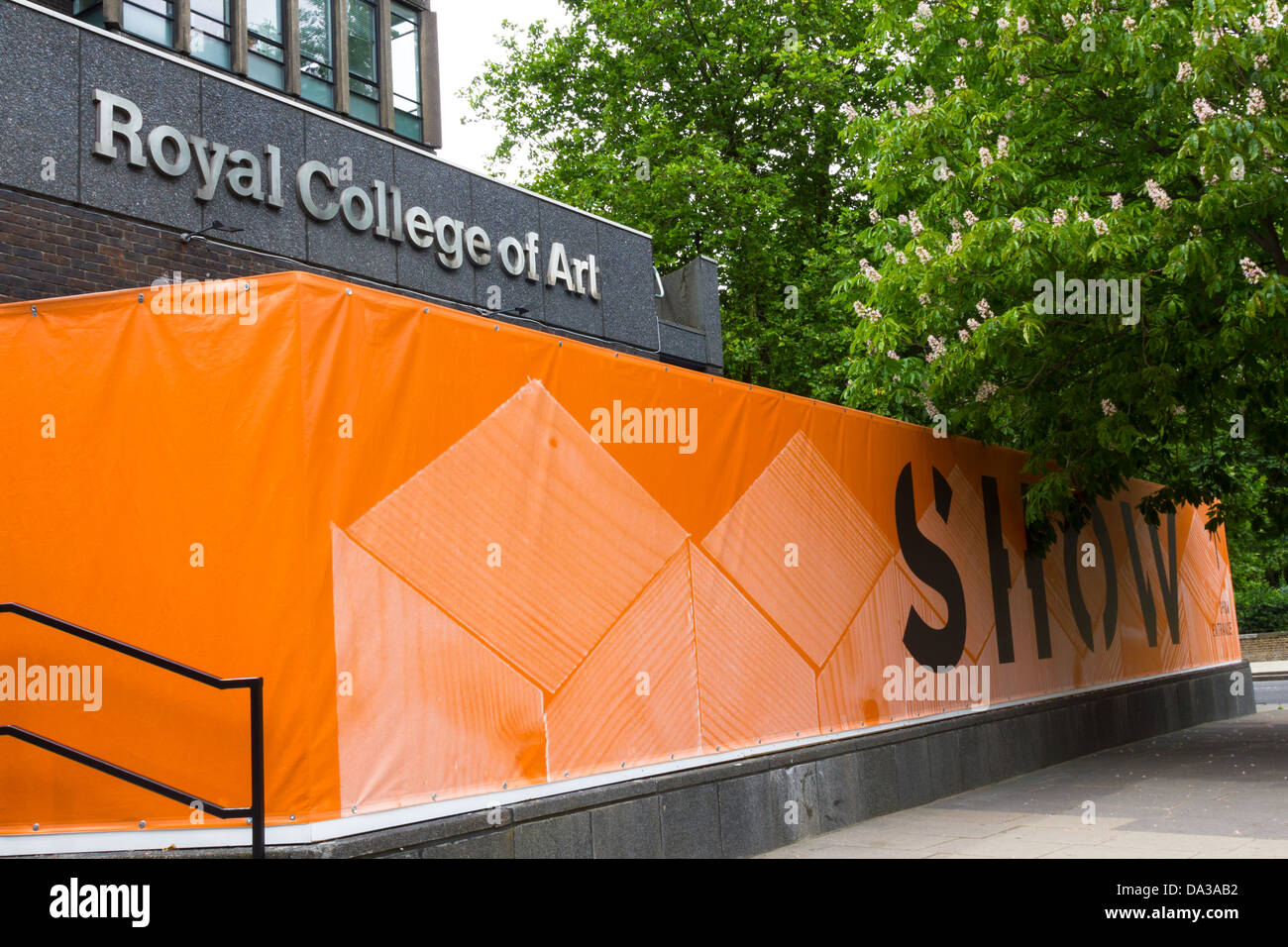 Royal College of Art 2013 show advertisment hoarding Stock Photo - Alamy