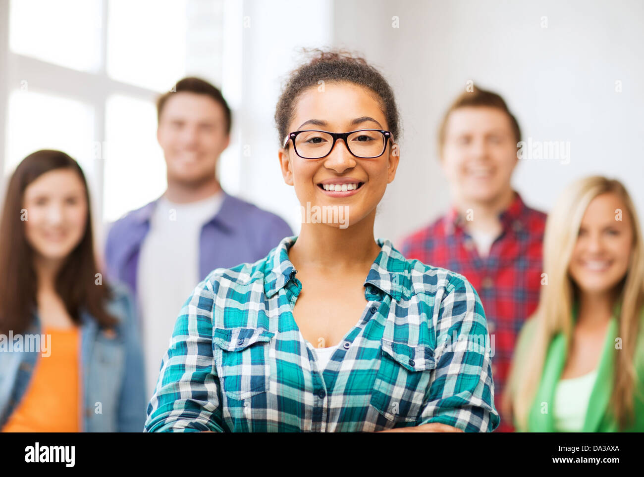 group of students at school Stock Photo - Alamy