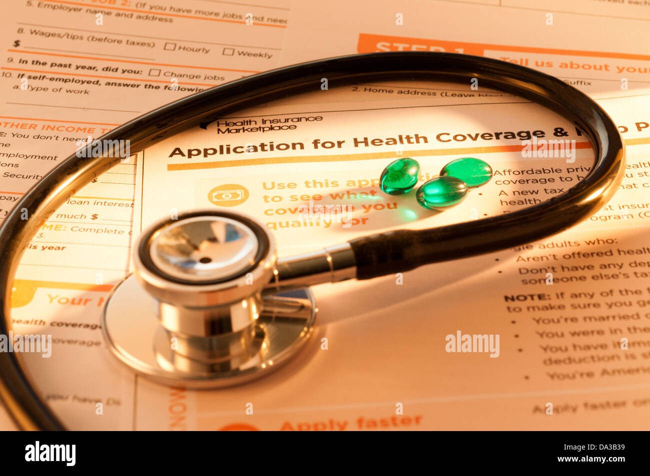Healthcare insurance application Stock Photo - Alamy