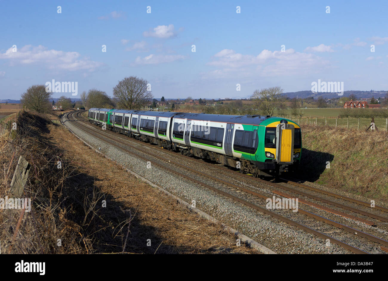 London Midland 172341 passes through Blakedown Kidderminster with 2S20 ...