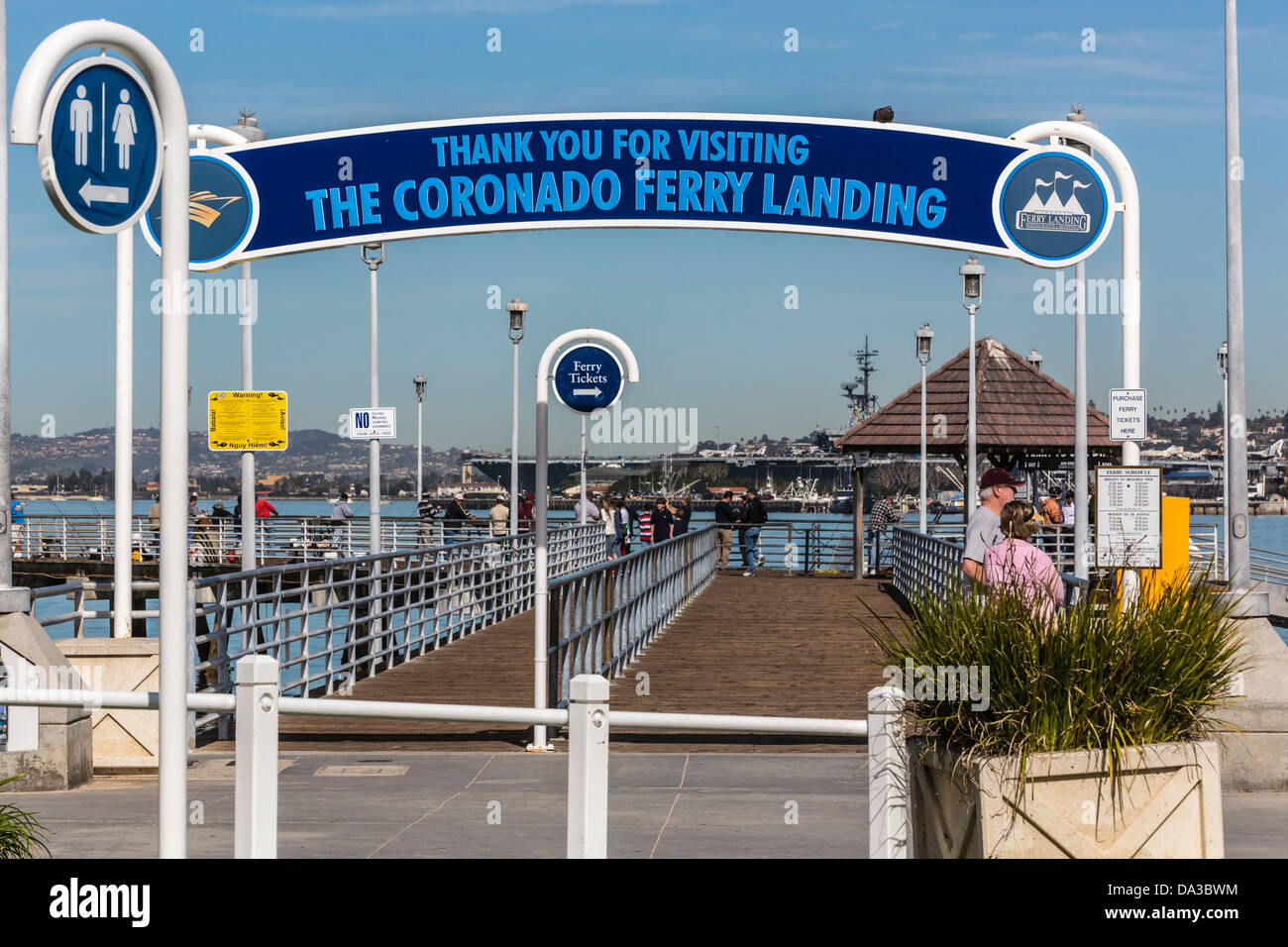 coronado ferry landing and ferry boat in san diego bay Stock Photo - Alamy