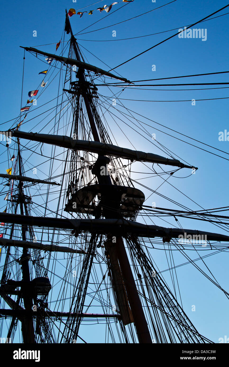 Tall ships ships rigging Stock Photo - Alamy