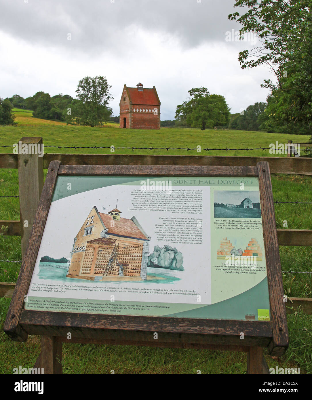 The 17th century Dovecote in the grounds of Hodnet Hall Shropshire ...