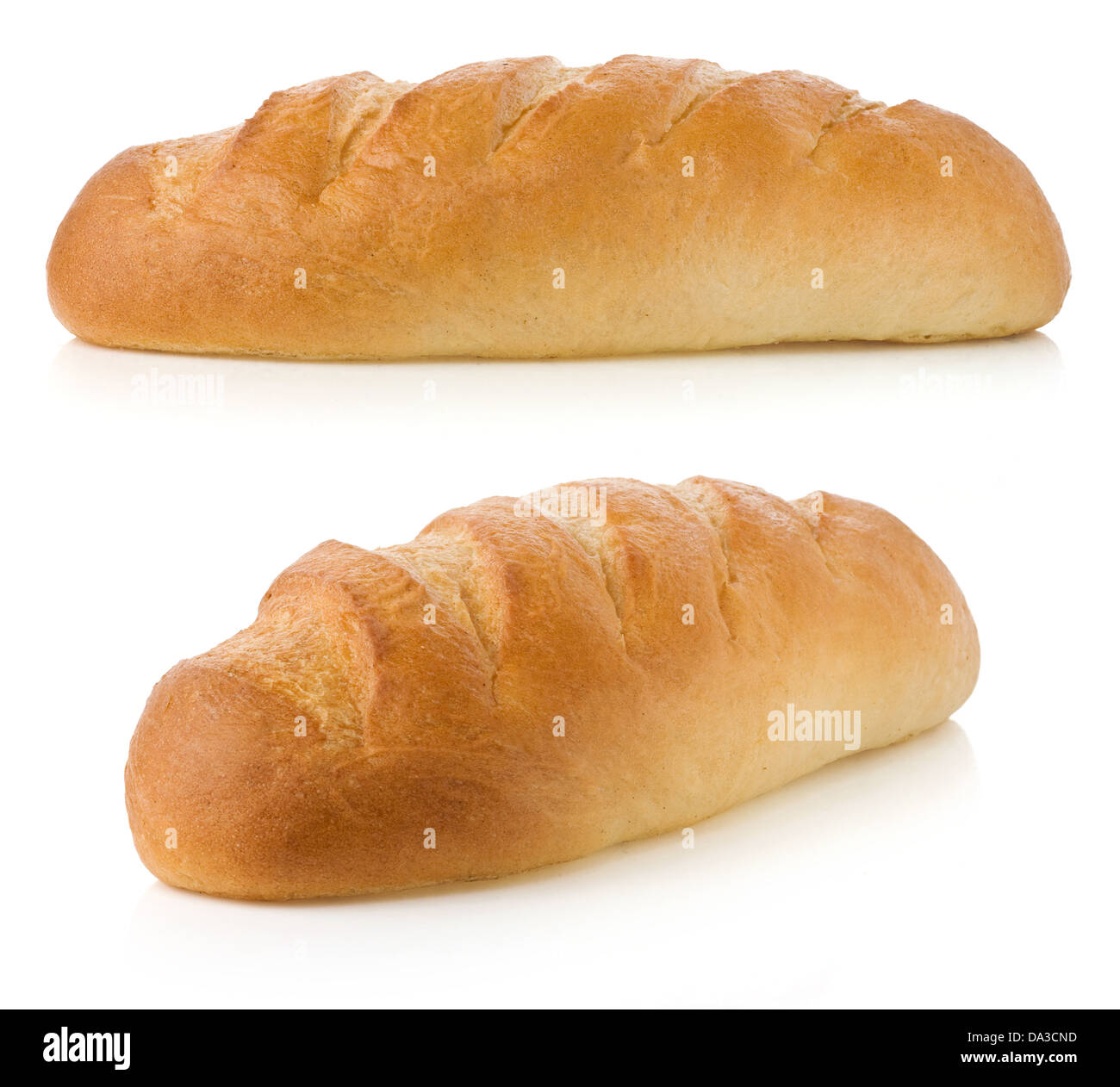 french bread isolated on white background Stock Photo - Alamy