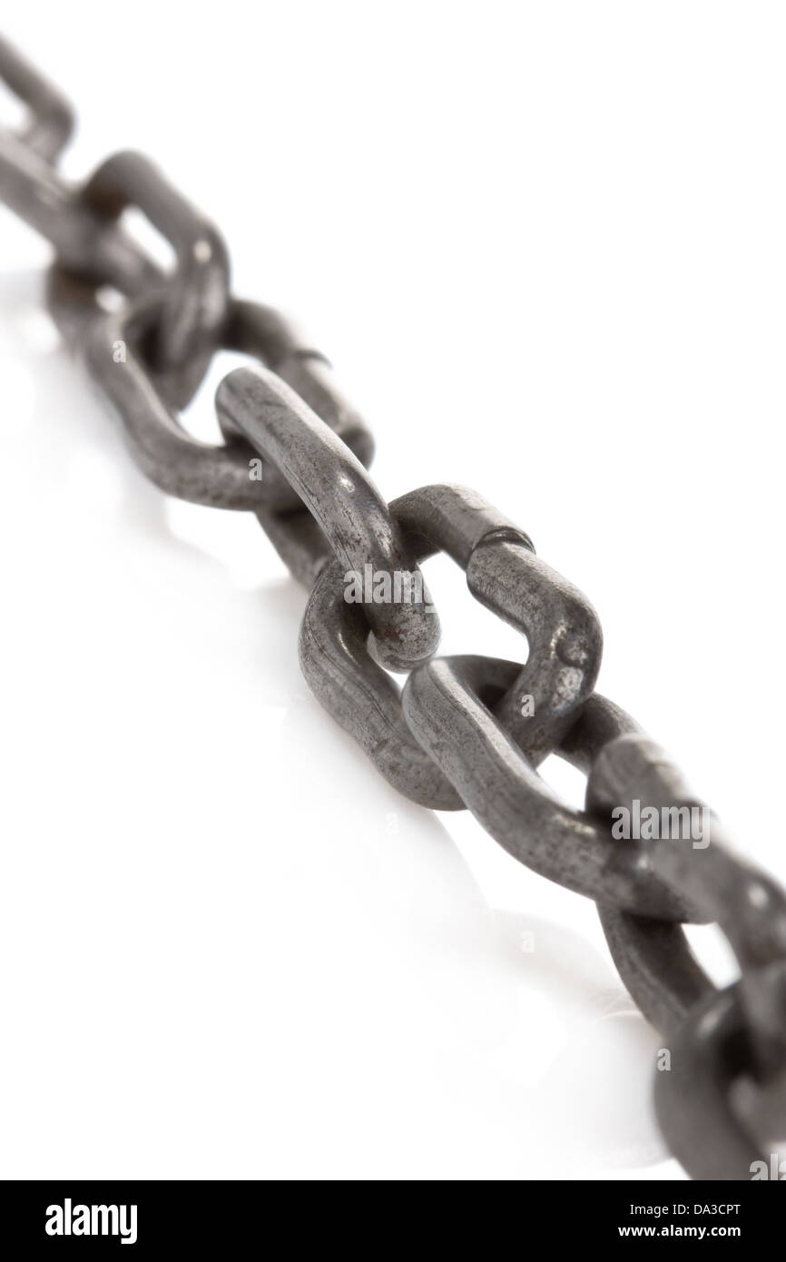 metal chain isolated on white background Stock Photo - Alamy