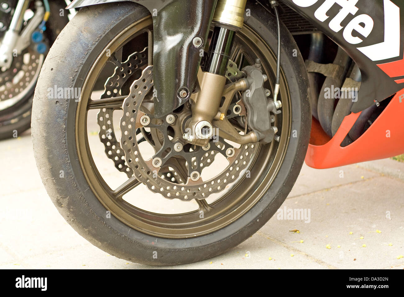 wheel of the sport motorcycle Stock Photo - Alamy