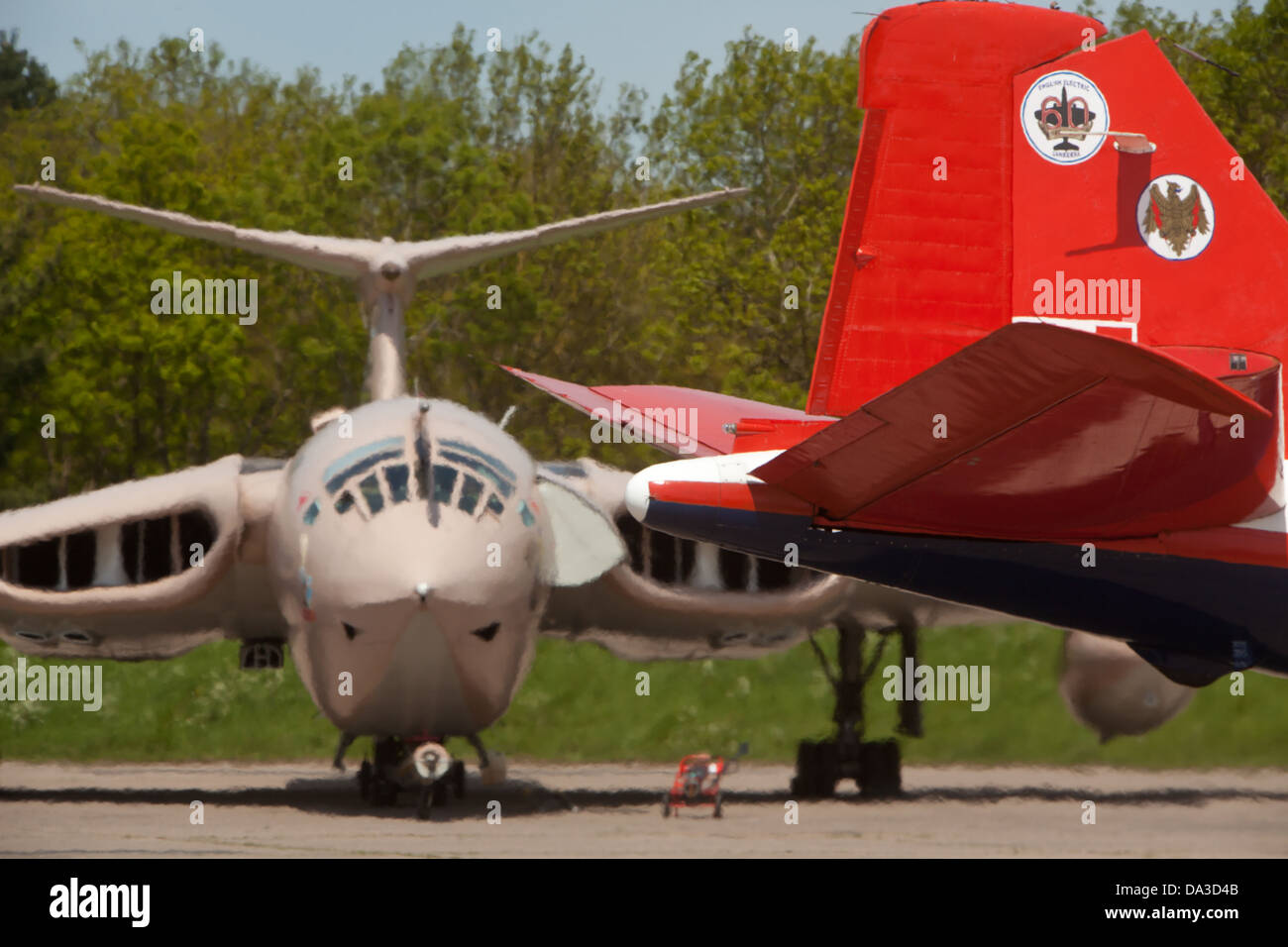 RAF Victor Cold war V-bomber at Bruntingthorpe Airfield UK Stock Photo ...