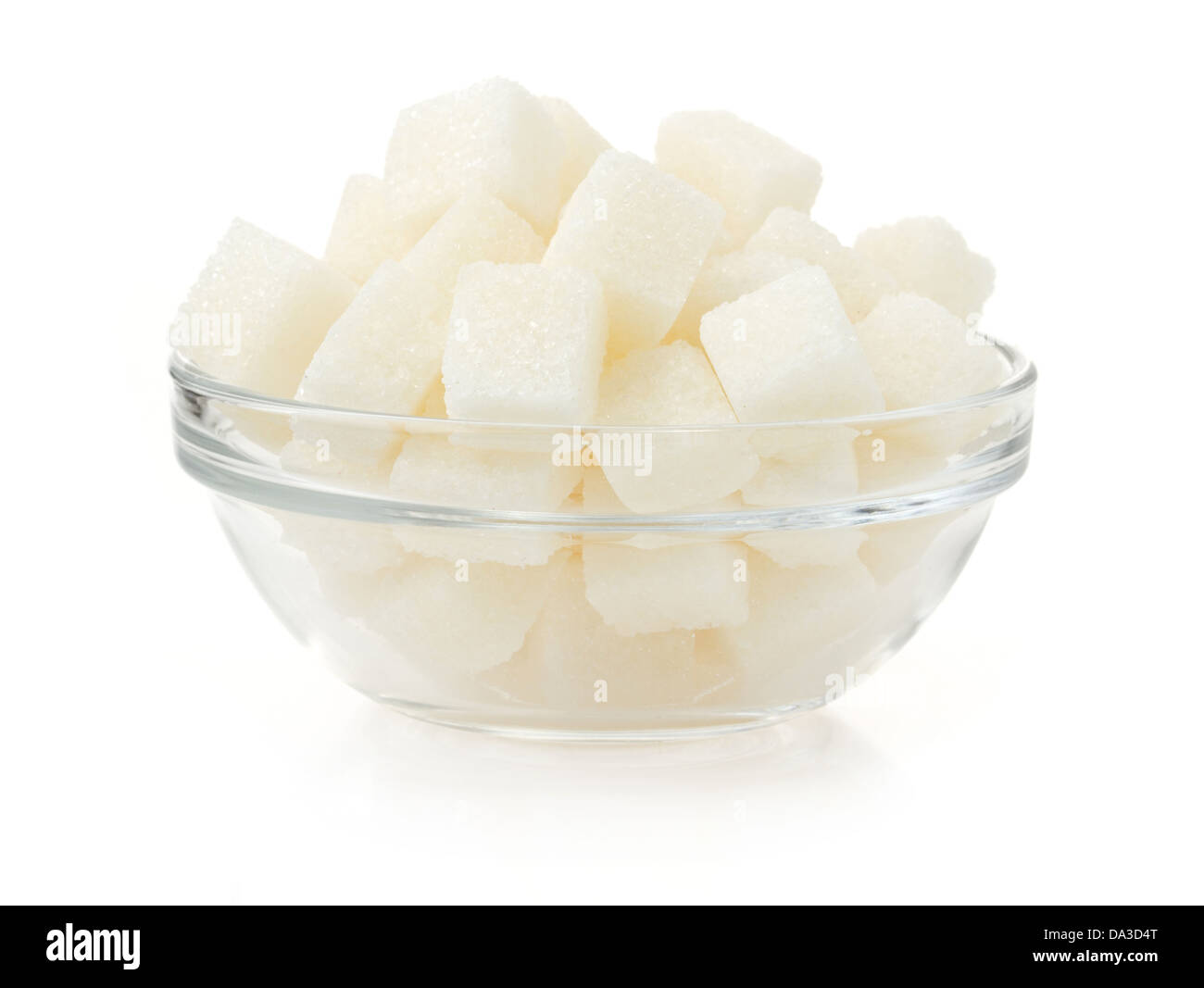 sugar cubes in bowl isolated on white background Stock Photo - Alamy
