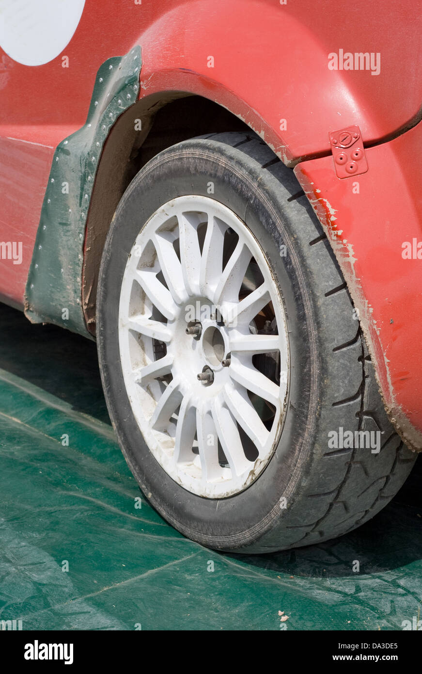 Wheel of the rally car Stock Photo - Alamy