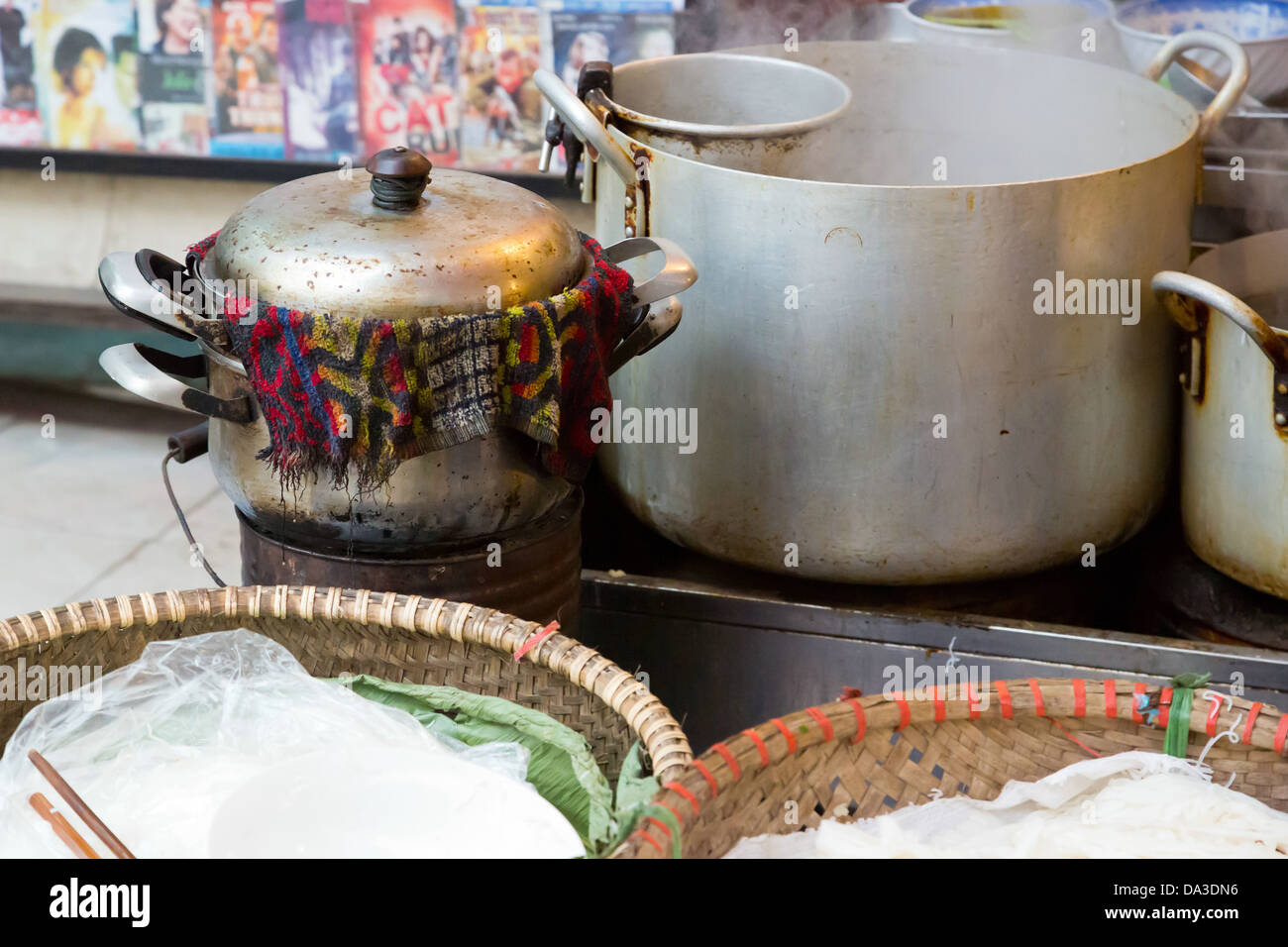 Cooking Pots in the Streets of Hanoi, Vietnam Stock Photo - Alamy
