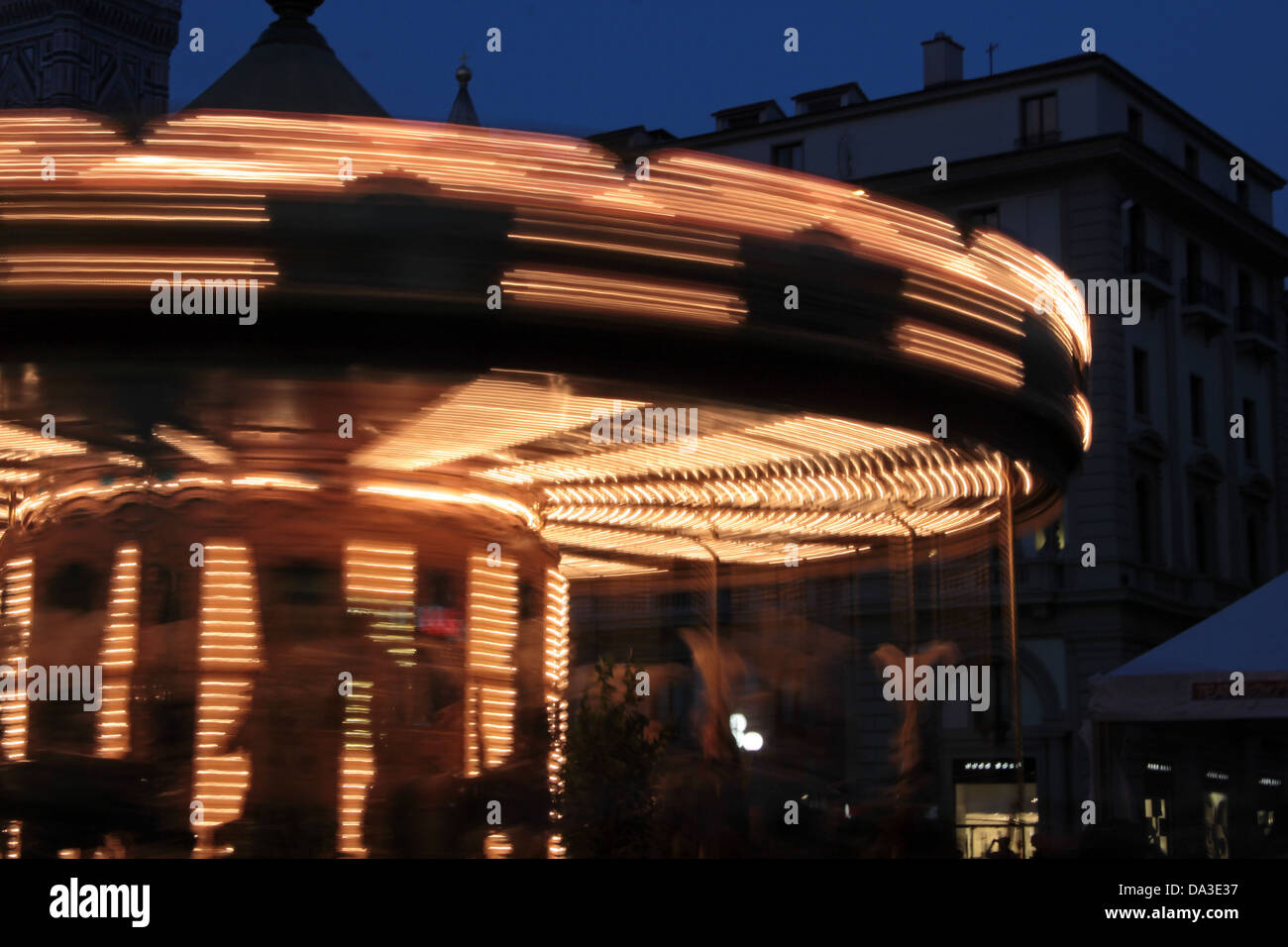 Carousel rotation in park amusement hi-res stock photography and images ...